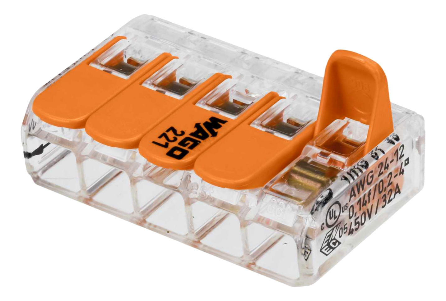 Connect ACR Supplies Ltd | Wago 5 Way Lever Compact Connector 4mm 32A