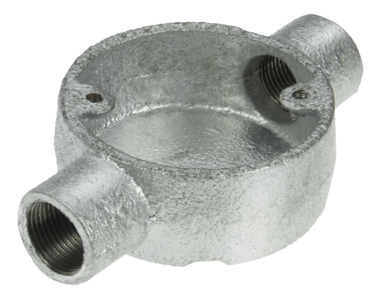 Connect ACR Supplies Ltd | Through Circular Box 20mm Galvanised